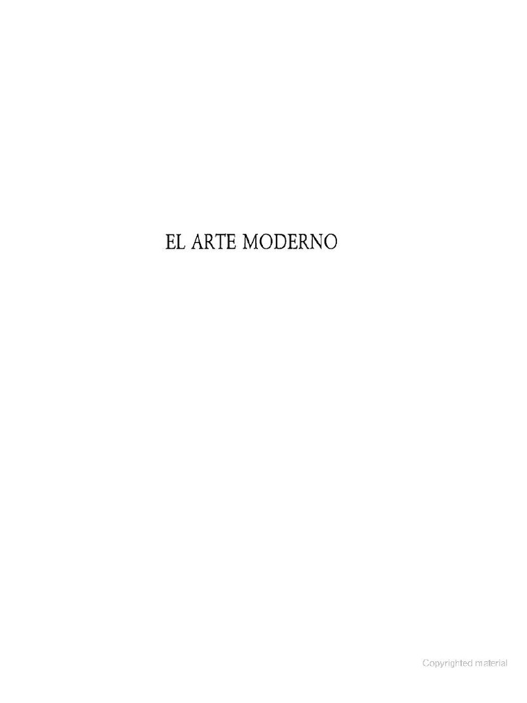Argan El Arte Moderno. Del Iluminismo A Los Movimientos Contemporáneos Capítulo 1 (Selección) | PDF