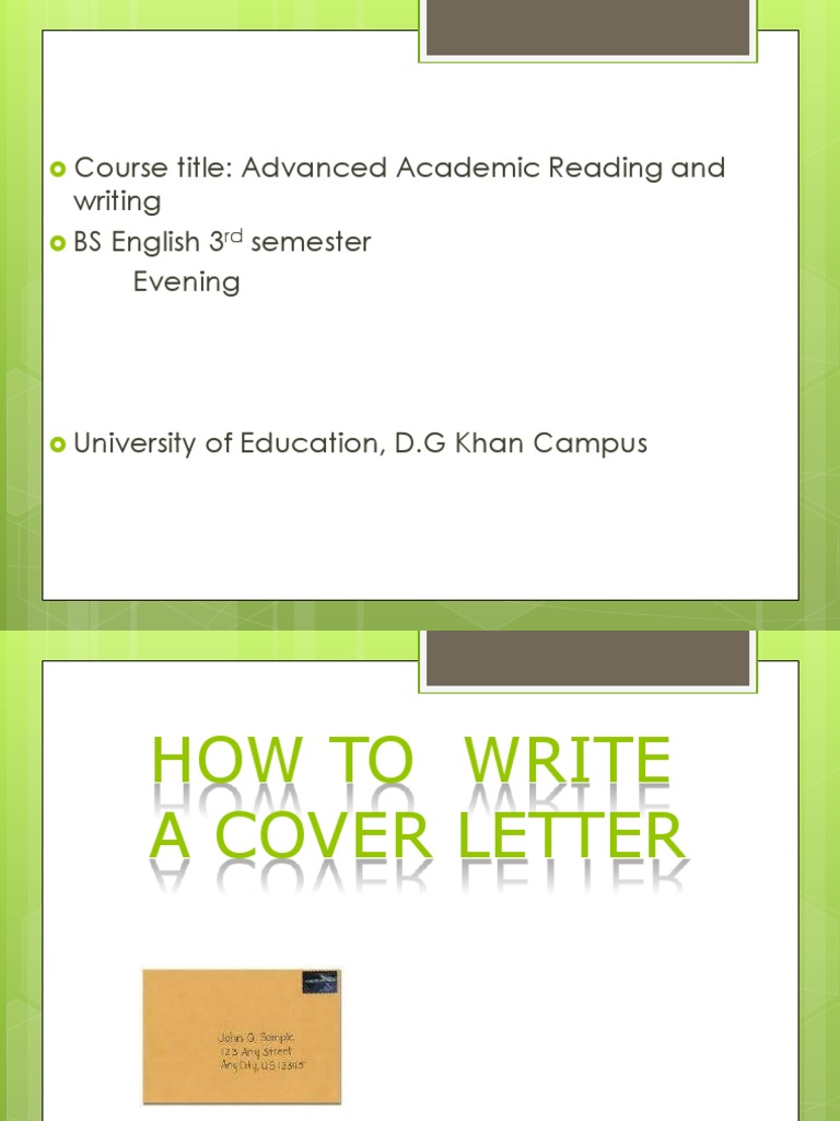 Writing an Effective Cover Letter for an English Teaching Position ...