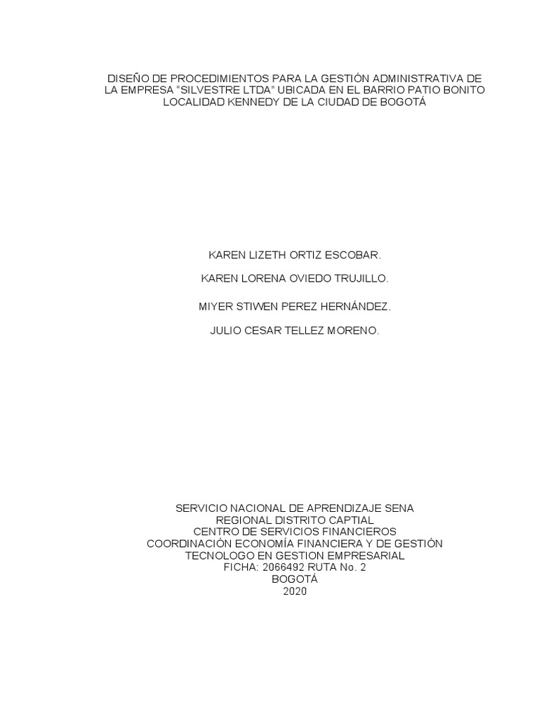 Proyecto Contable Gaes 2 Guia 20 | PDF | Contabilidad | Empresas