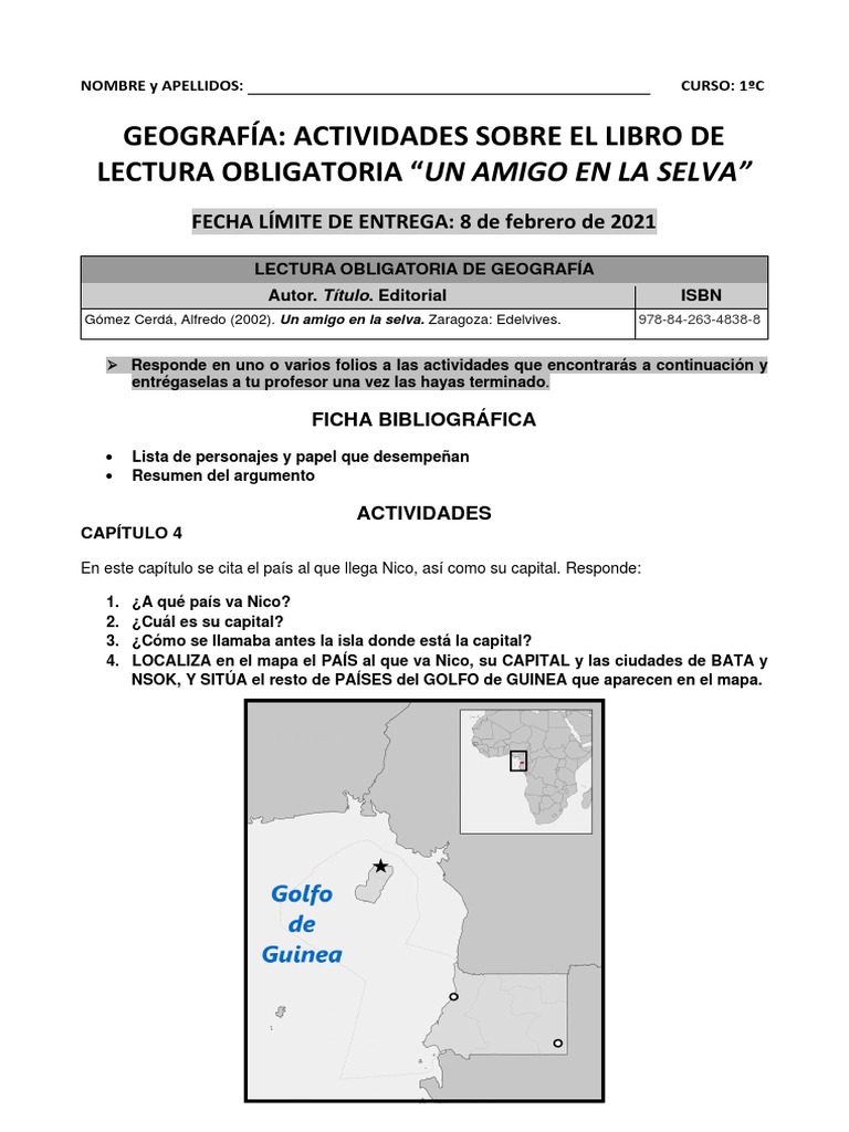 Un Amigo en La Selva Tarea Obligatoria | PDF | Selva | Science