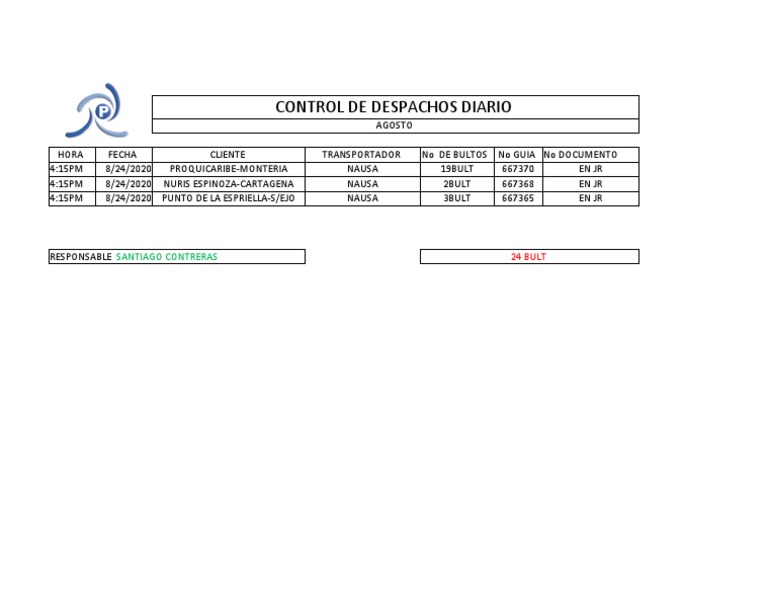Control de Despacho Diario | PDF
