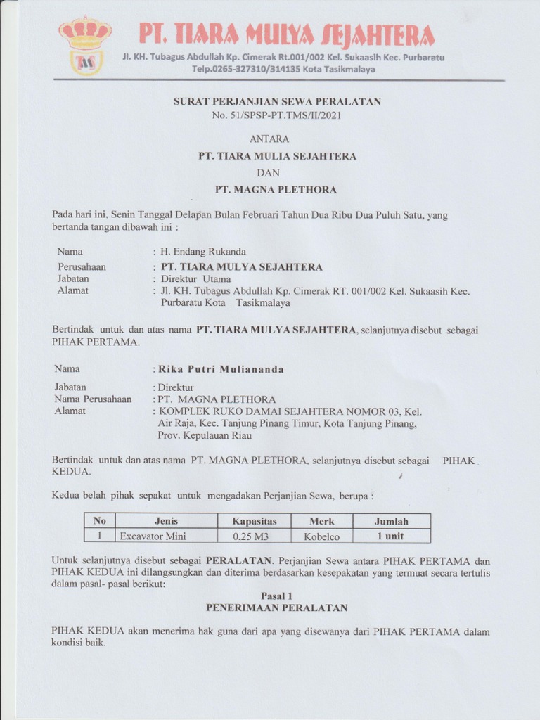 DUK ALAT TMS MP Jalan Cibogo | PDF