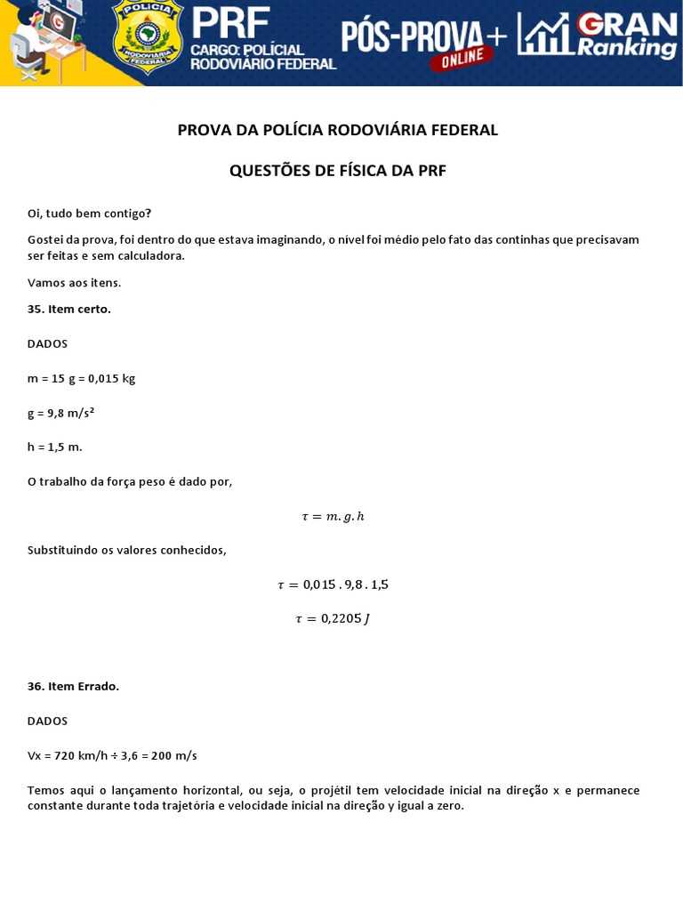 Fisica Herico Avohai PRF | PDF