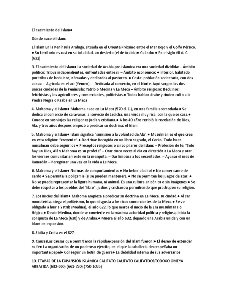 El Nacimiento Del Islam | PDF | la meca | Mahoma