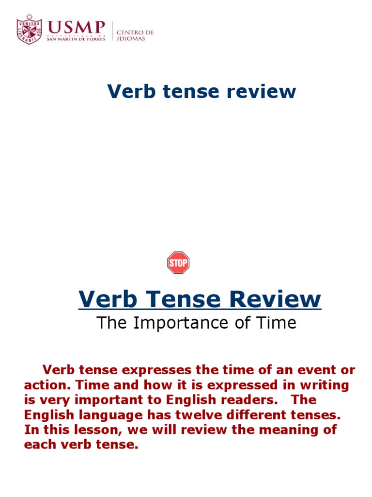 Verb Tenses Review | PDF | Grammatical Tense | Verb