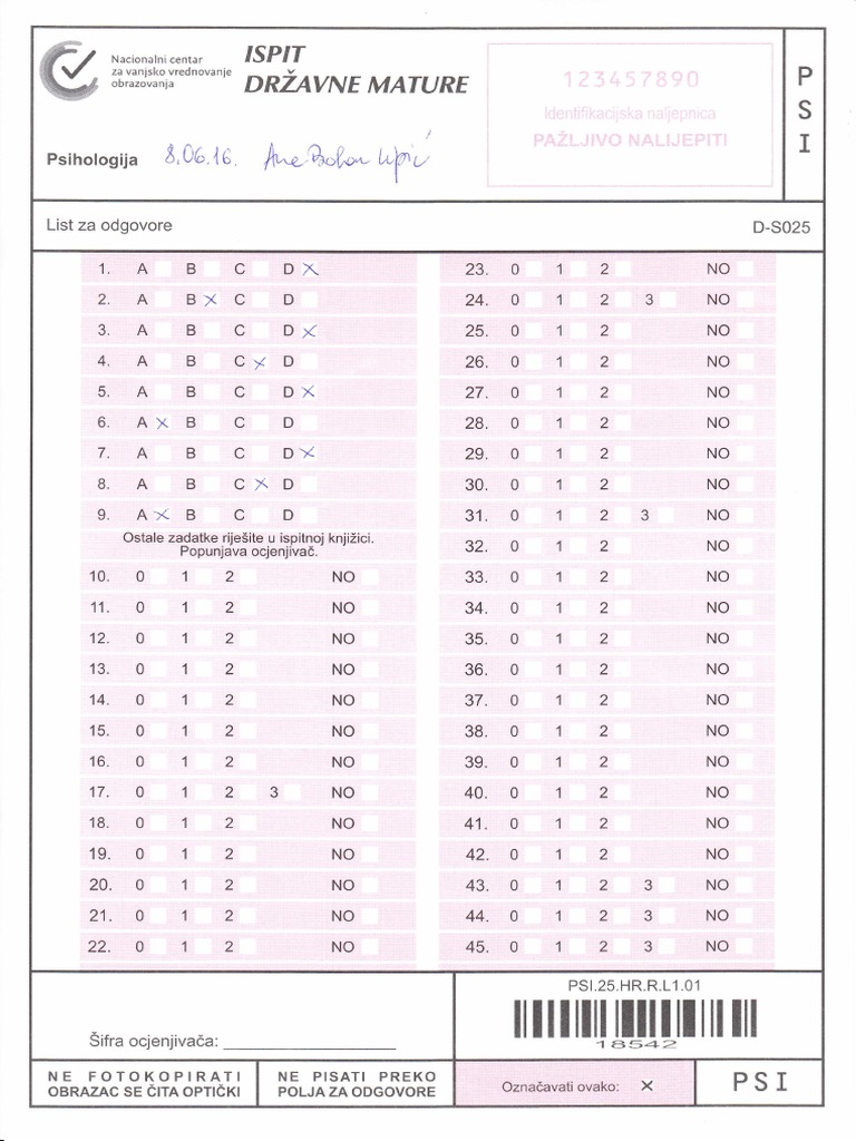 PSI List Sa Odgovorima | PDF