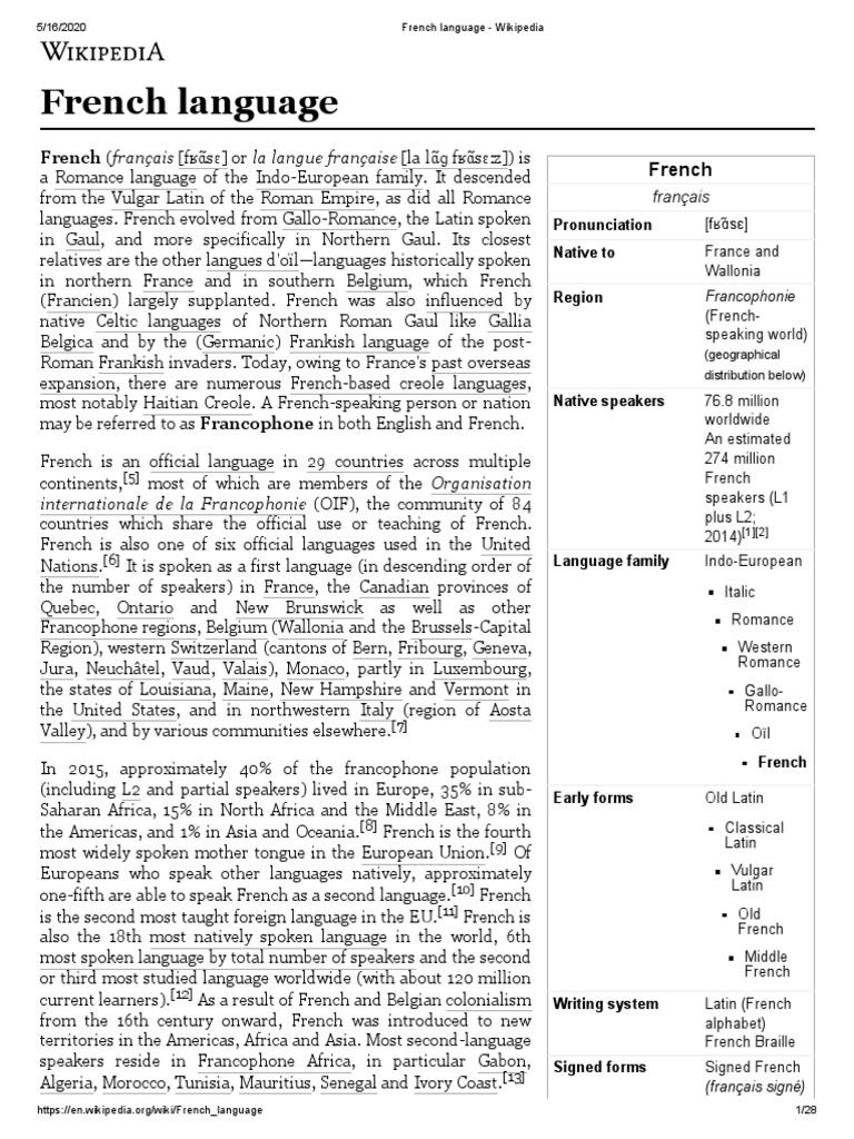 French Language | Download Free PDF | French Language | Provinces And ...