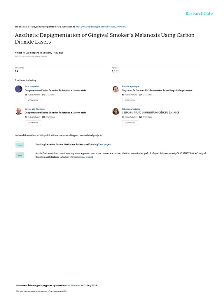 Smokers Melanosis Lesi Primer | PDF | Health Care | Medical Specialties