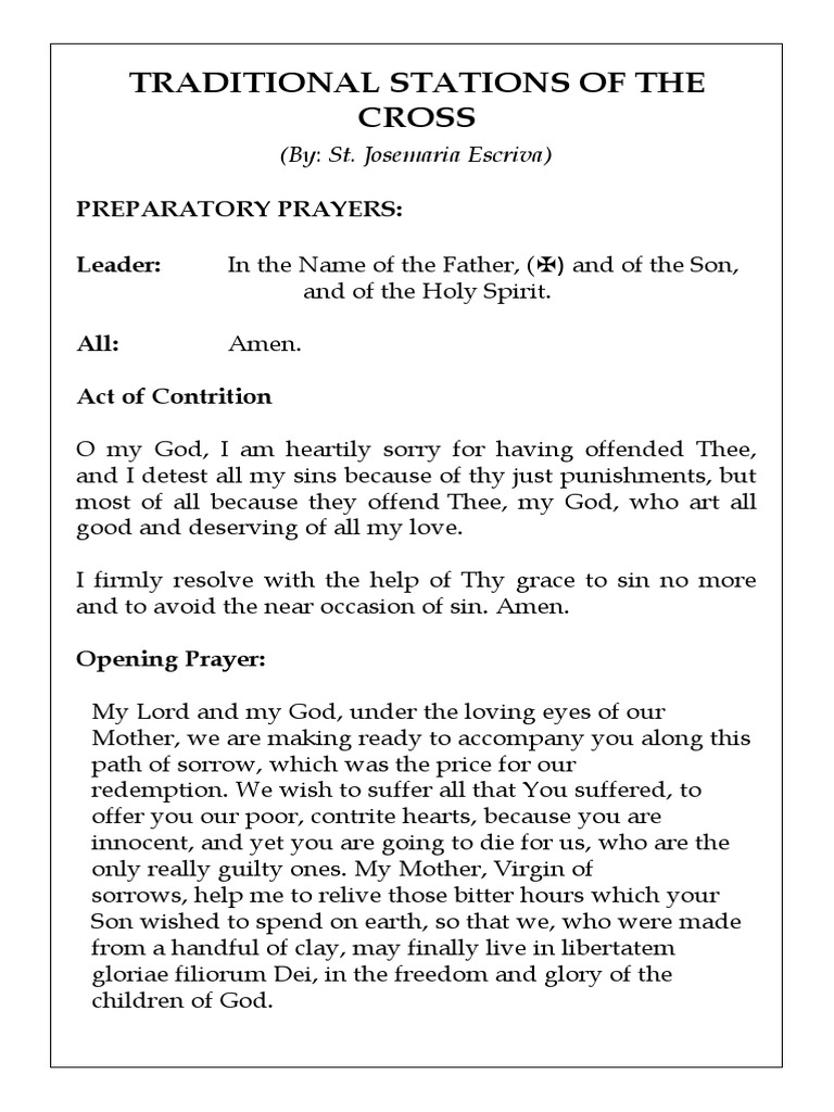 Traditional Stations of The Cross | PDF | Religious Behaviour And ...