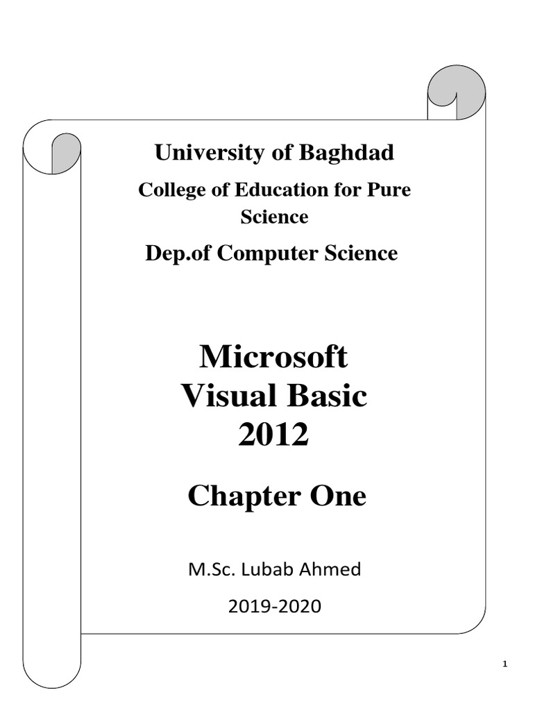 Microsoft Visual Basic 2012: Chapter One | PDF | Visual Basic .Net | Microsoft Visual Studio