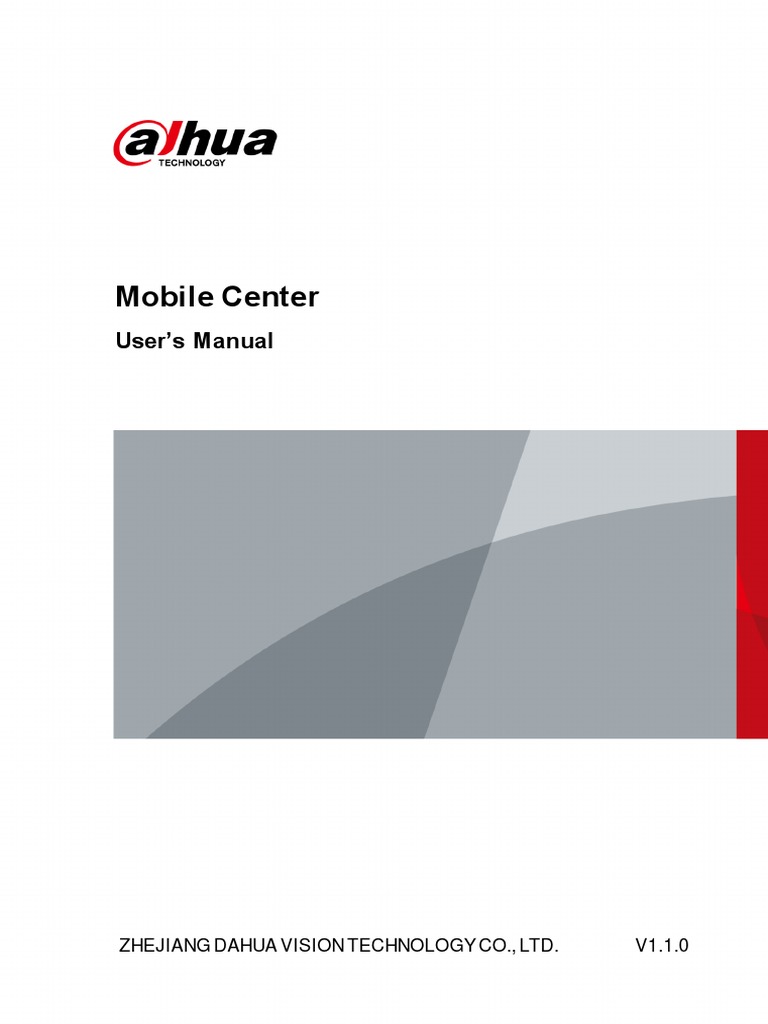 Dahua Mobile Center User Manual V1.1.0 | PDF | Transport Layer Security ...