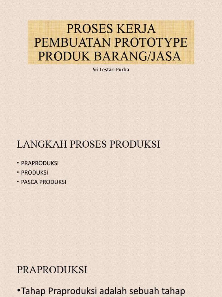 Proses Pembuatan Prototype Produk | PDF