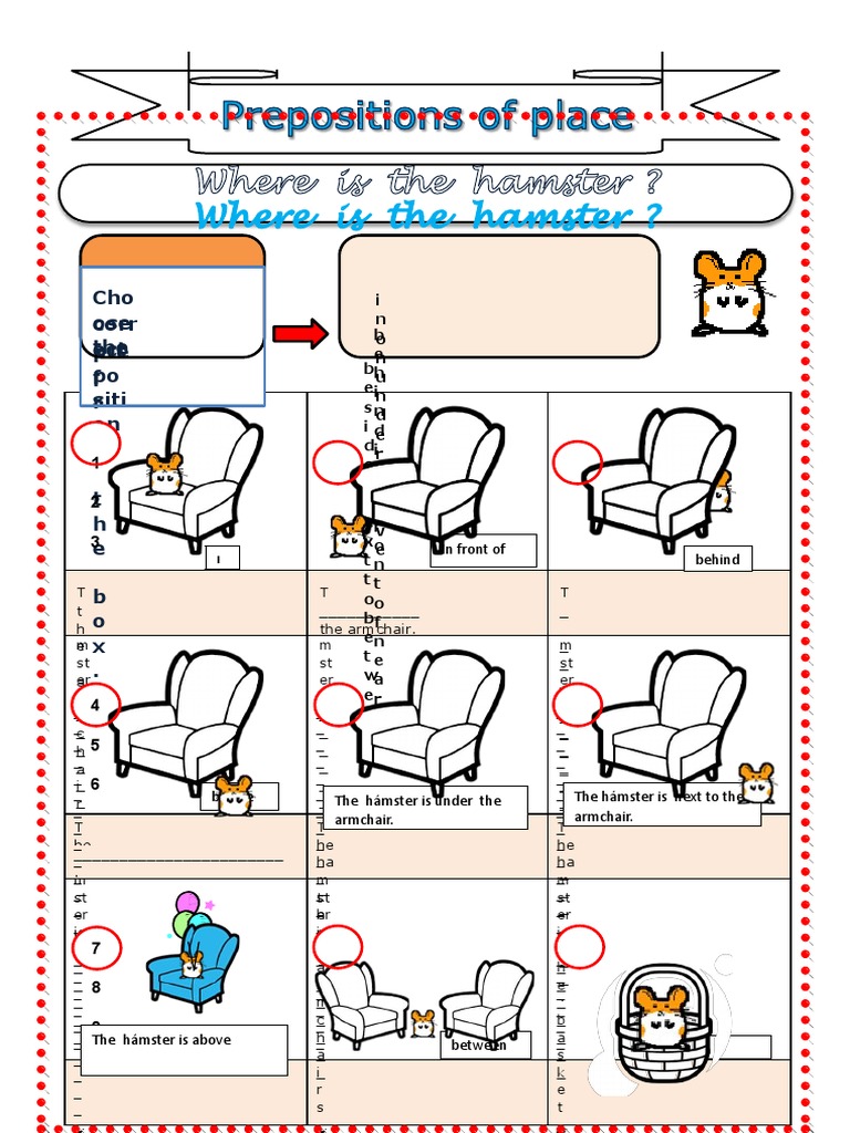 Prepositions Place - Where Is The Hamster | PDF | Cricetidae | Muroid ...
