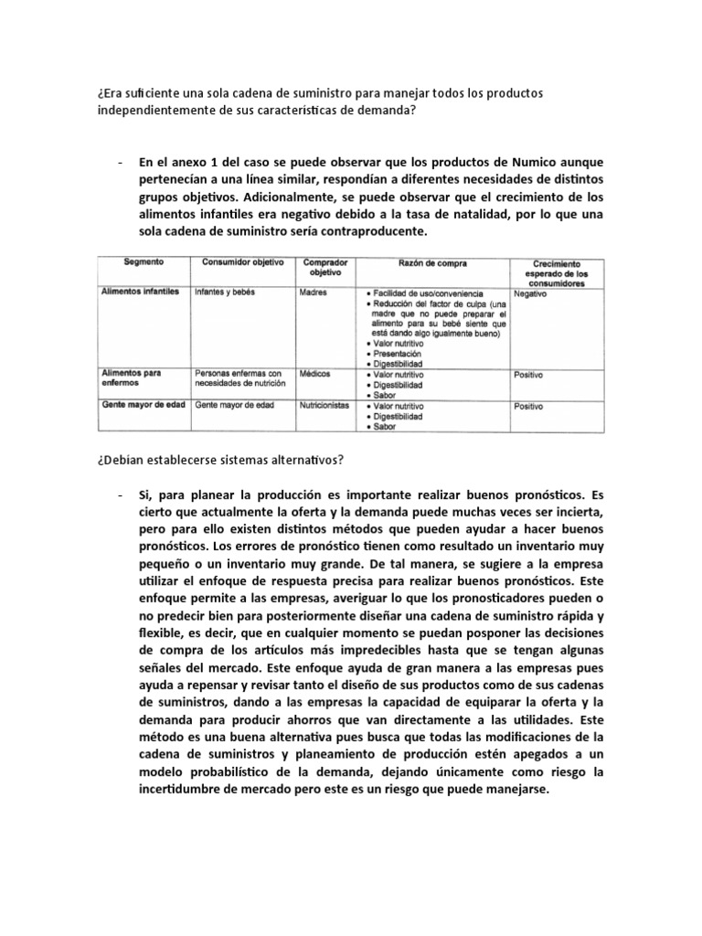 Caso Numico | PDF | Planificación | Inventario