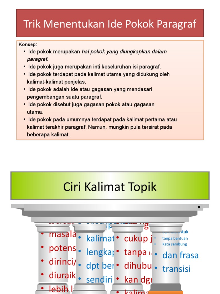 Bahan Ajar Ide Pokok Paragraf | PDF