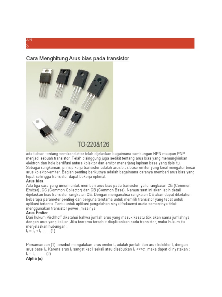 Cara Menghitung Arus Bias Pada Transistor | PDF | Metode & Bahan Ajar