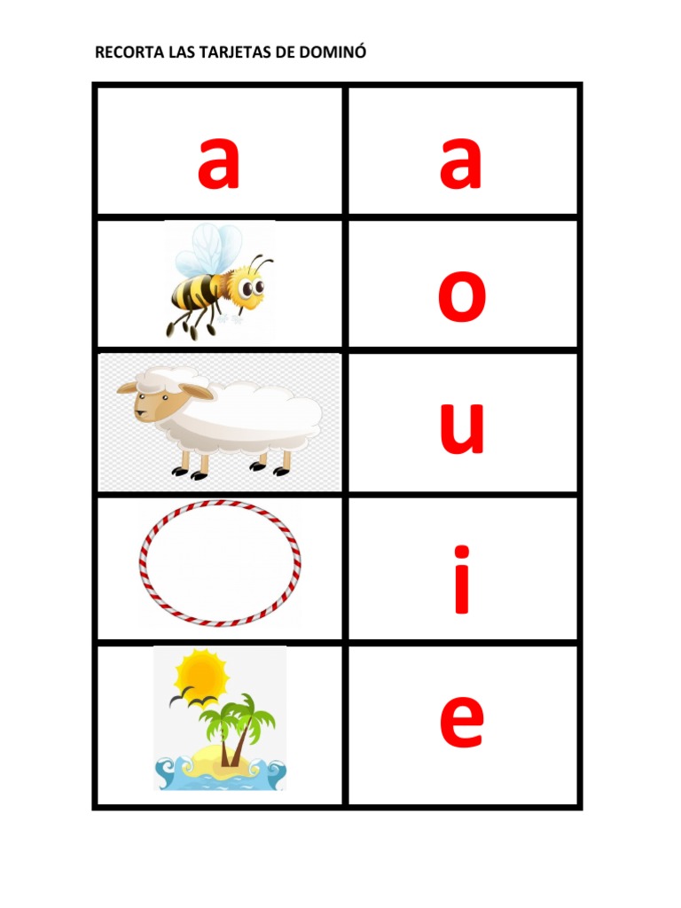 Domino de Las Vocales | PDF
