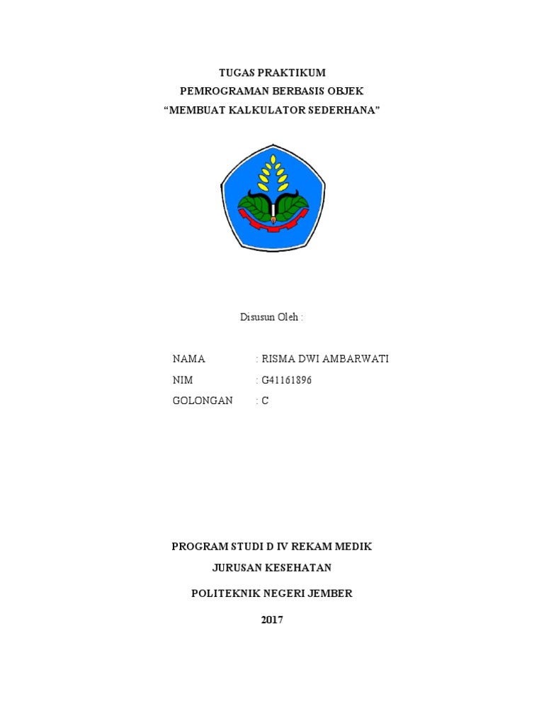 Tutorial Kalkulator Sederhana-PBO | PDF | Karier & Perkembangan ...