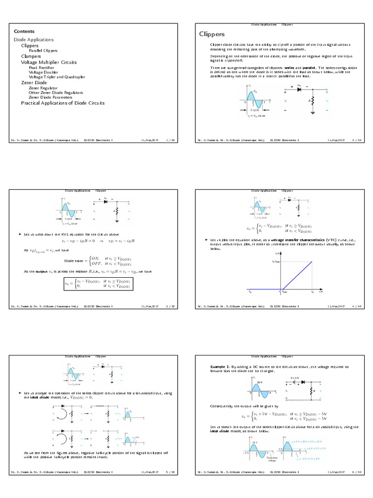 Clippers: Diode Applications | PDF | Diode | Electrical Equipment