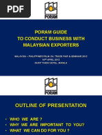 PORAM Standard Specification | PDF | Palm Oil | Liquids