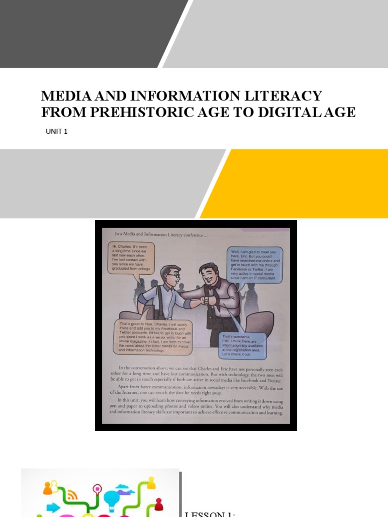 Media and Information Literacy From Prehistoric Age To Digital Age ...
