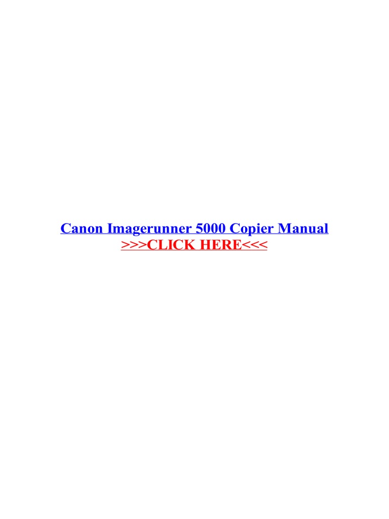Canon Copier Manuals