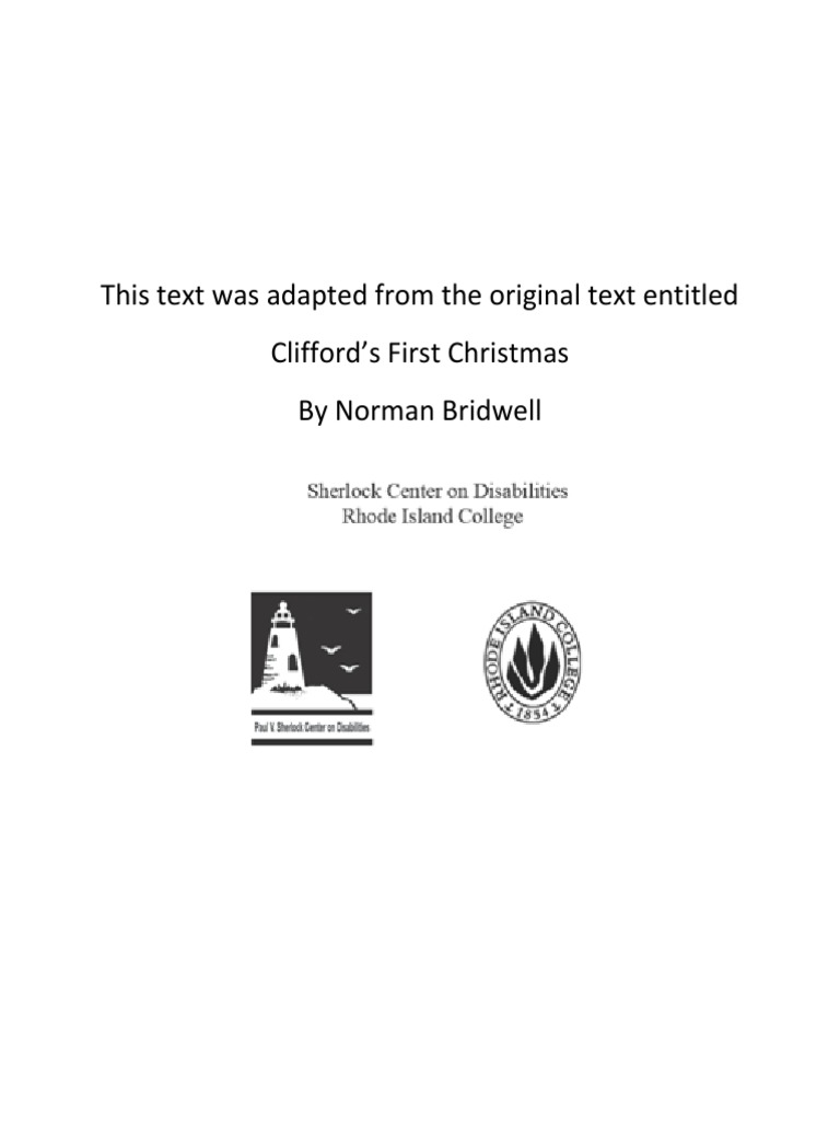 Clifford's First Christmas Adaptation | PDF | General Fiction