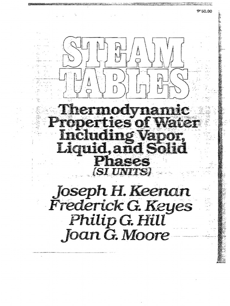 Steam Tables | PDF | Heat Capacity | Enthalpy
