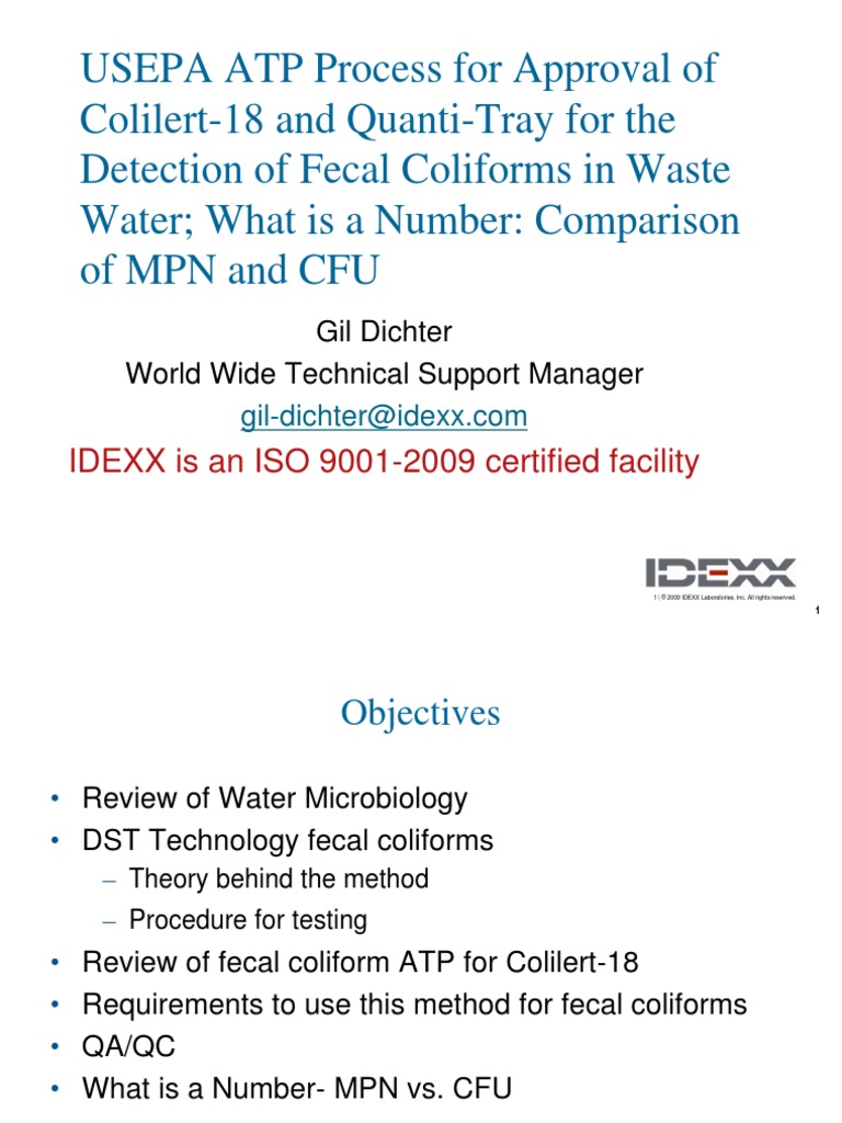 MPN Table Explained | PDF | Escherichia Coli | Mean