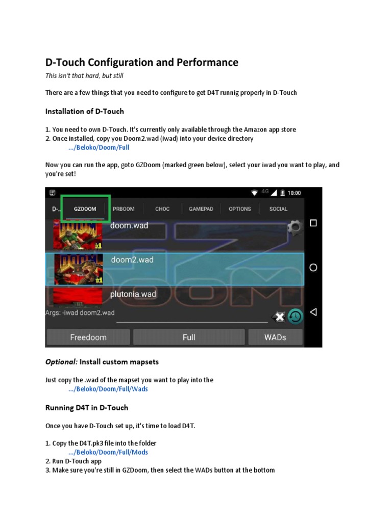 D-Touch Configuration and Performance | PDF | System Software | Software
