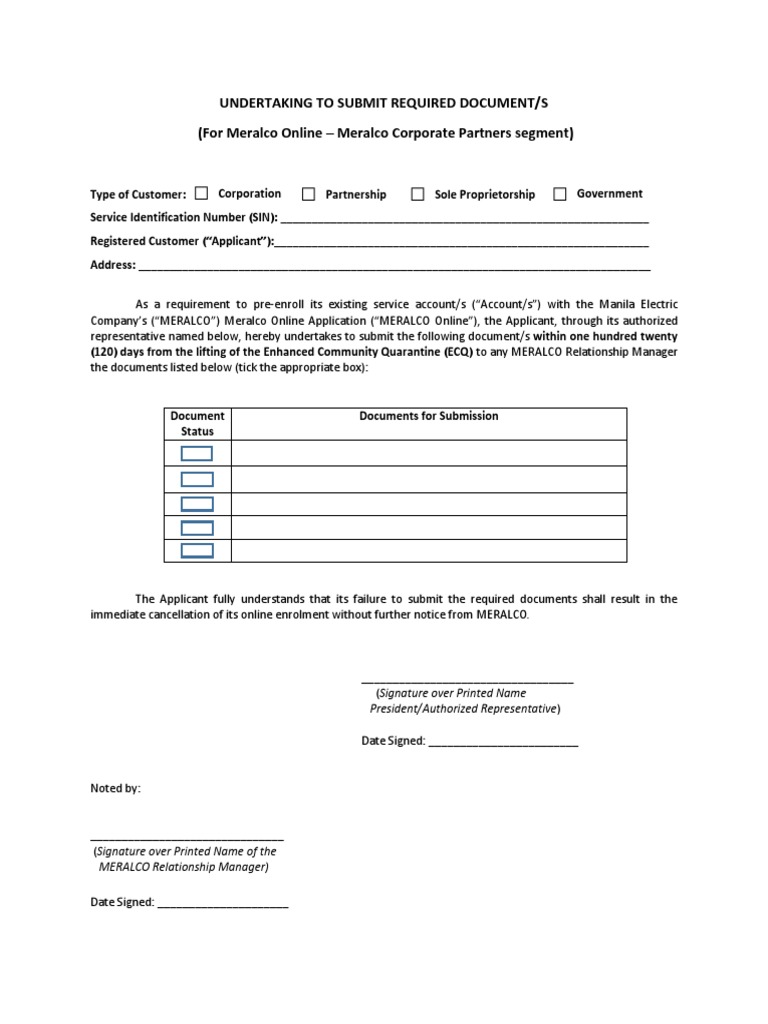 Letter of Undertaking | PDF