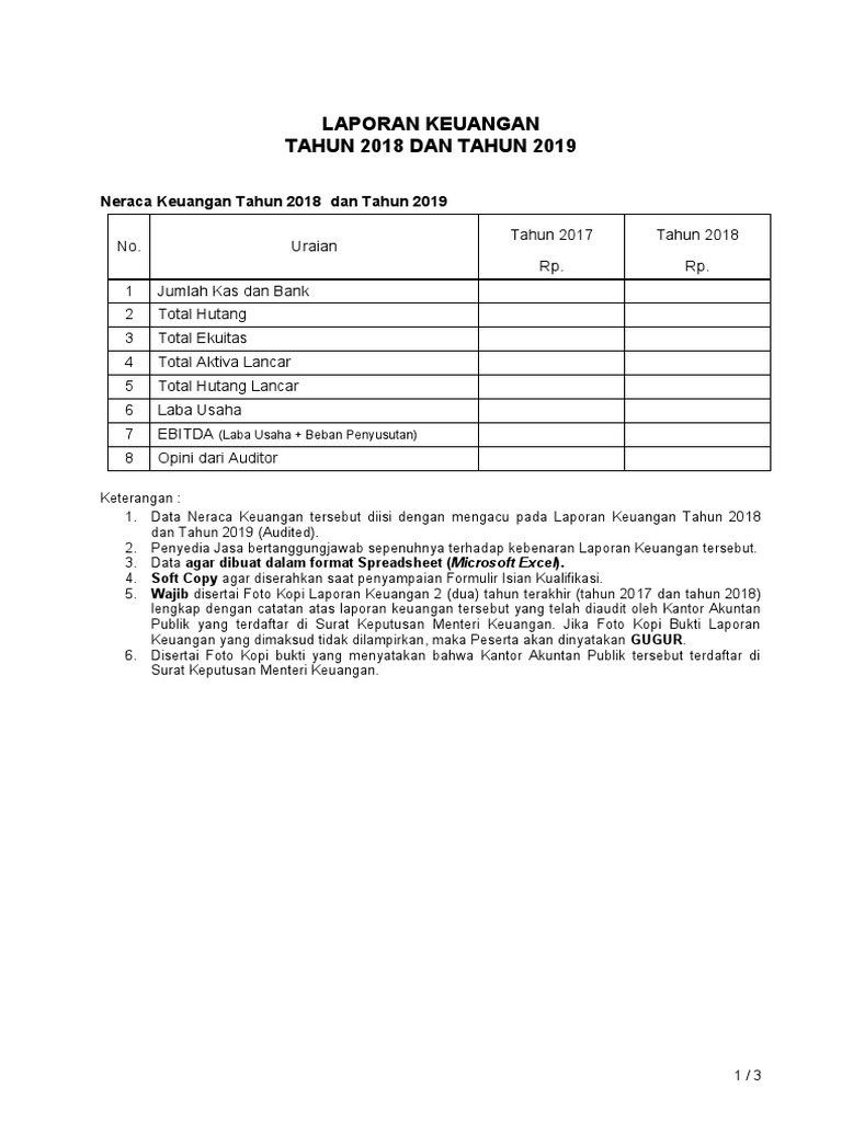 Form Data Kontraktor | PDF