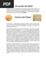 Historia Del Futbol | PDF | Asociación de Futbol | FIFA