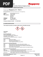 Megapoxy P1 Part A Safety Data Sheet | PDF | Dangerous Goods | Toxicity