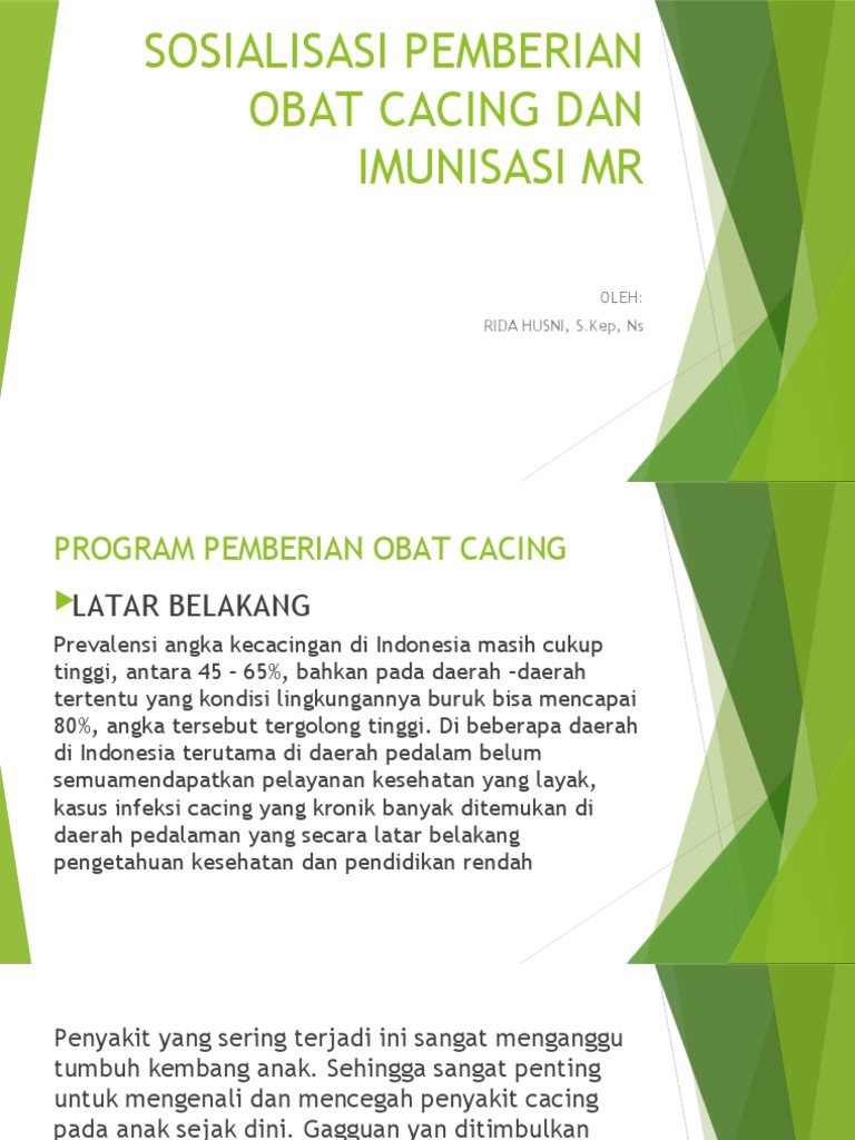 Materi Pemberian Obat Cacing Dan MR | PDF
