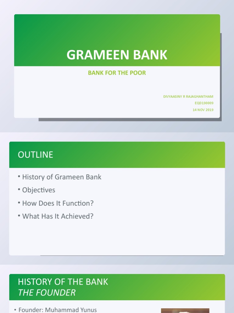 Grameen Bank | PDF | Grameen Bank | Microfinance