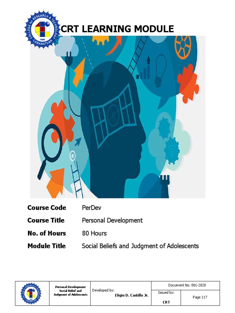 CRT Learning Module: Course Code Course Title No. of Hours Module Title | PDF | Aggression ...