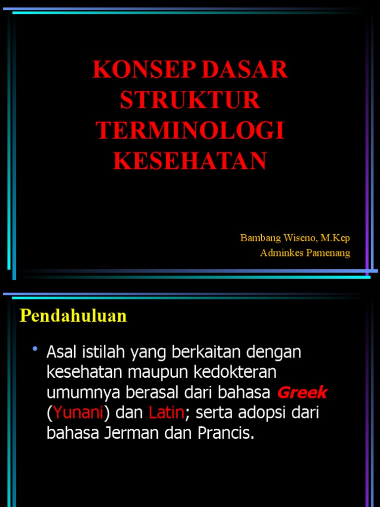 Terminologi Kesehatan Dasar | PDF