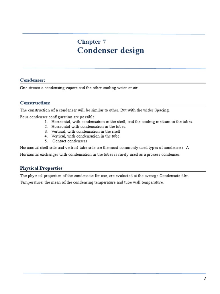 Condenser Design | PDF | Heat Exchanger | Pipe (Fluid Conveyance)