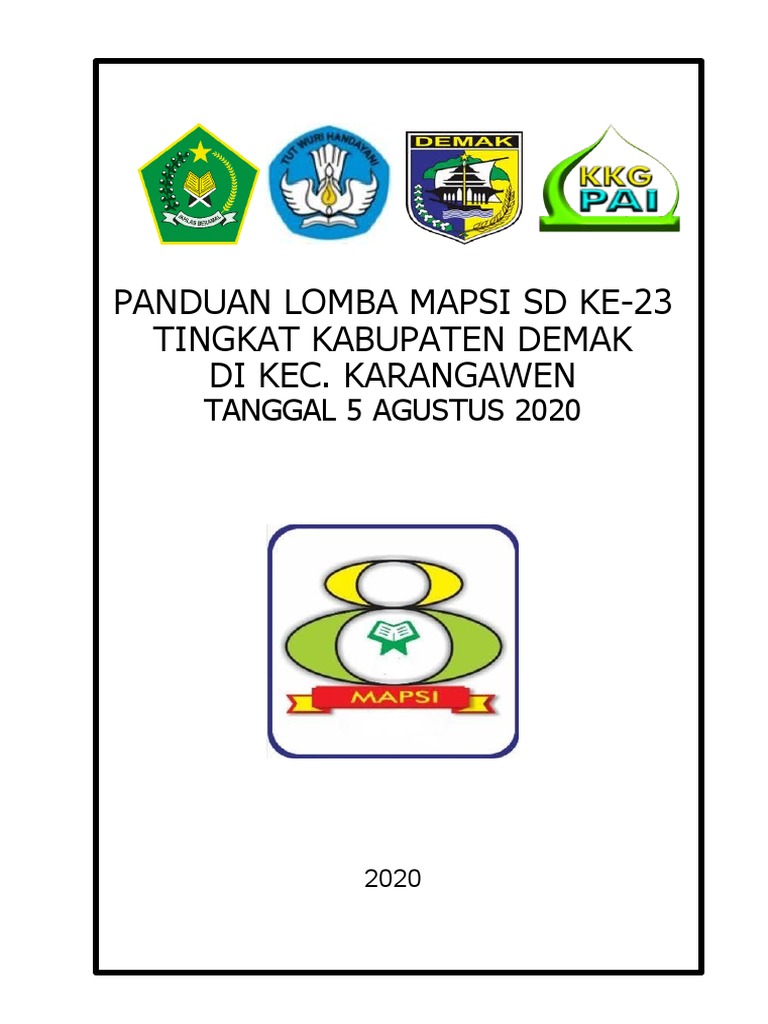 Panduan Lomba MAPSI SD Demak | PDF