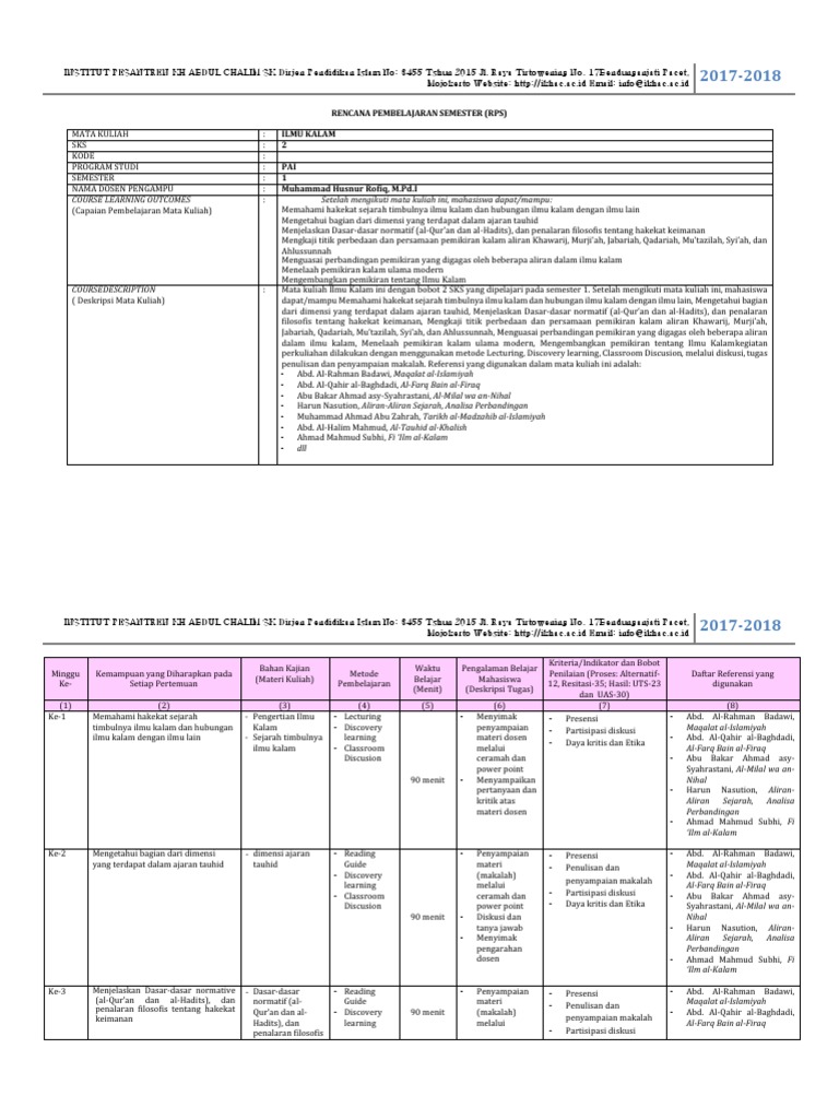 Modul Ilmu Kalam | PDF