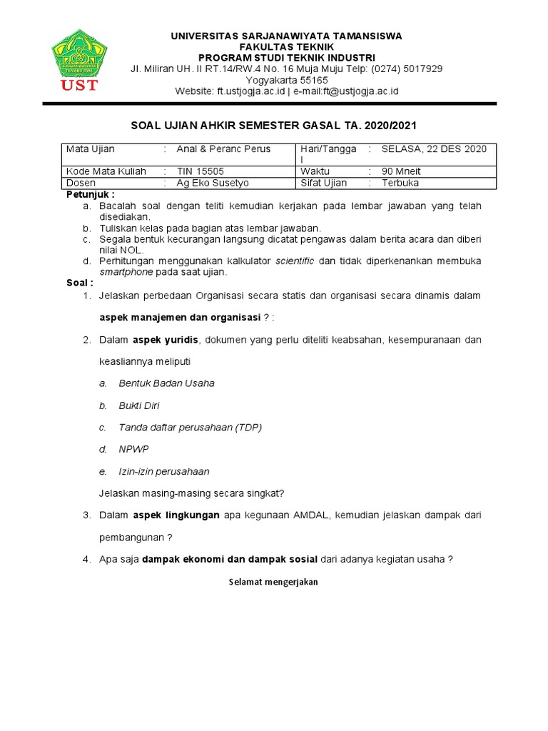 Soal Ujian Uas App | PDF