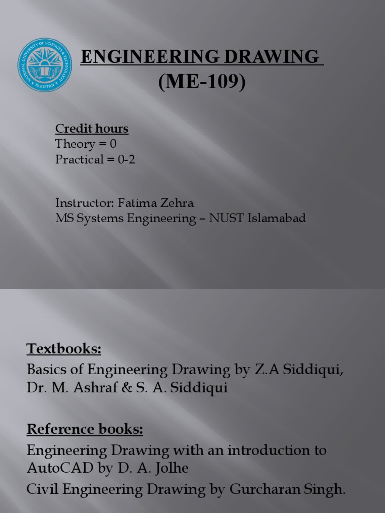 Engineering Drawing: Credit Hours | PDF | Artistic Techniques ...