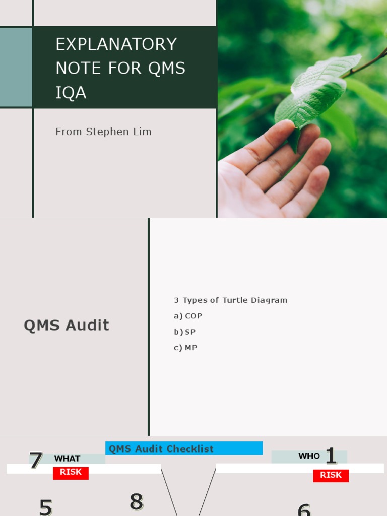 Explanatory Note For QMS Iqa (For Sharing) | PDF | Systems Science | Computing
