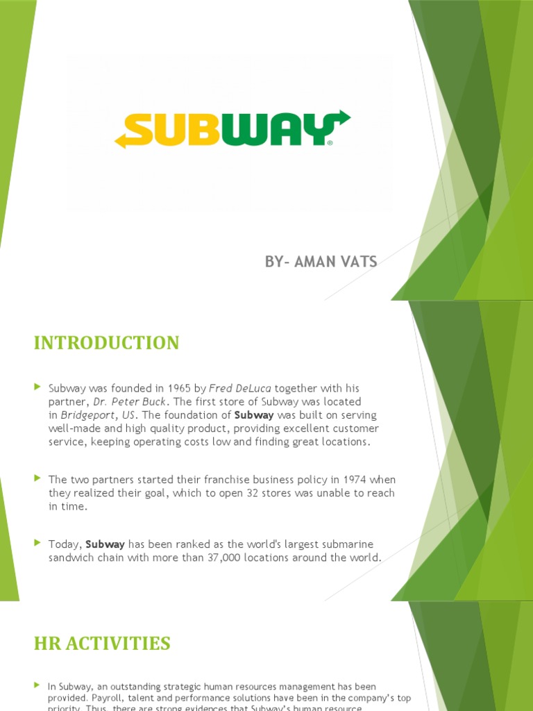 Subway | PDF | Food Safety | Safety