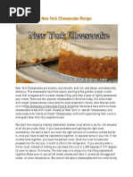 Preppy Kitchen Cheesecake Recipe | PDF | Fat | Cheesecake