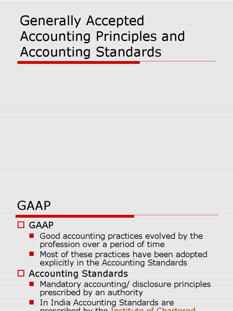 Generally Accepted Accounting Principles and Accounting Standards | PDF ...