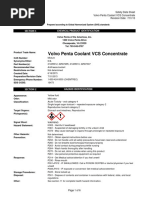 Volvo Vcscoolant Msds | PDF | Physical Sciences | Safety