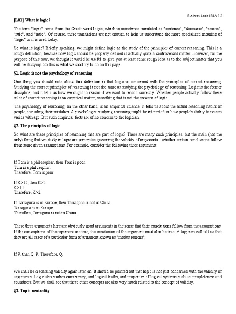 BL Units 2&3 Readings | PDF | Logic | Reason