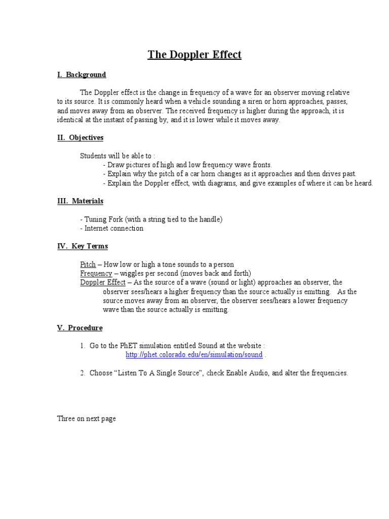 The Doppler Effect Finished | PDF | Doppler Effect | Pitch (Music)